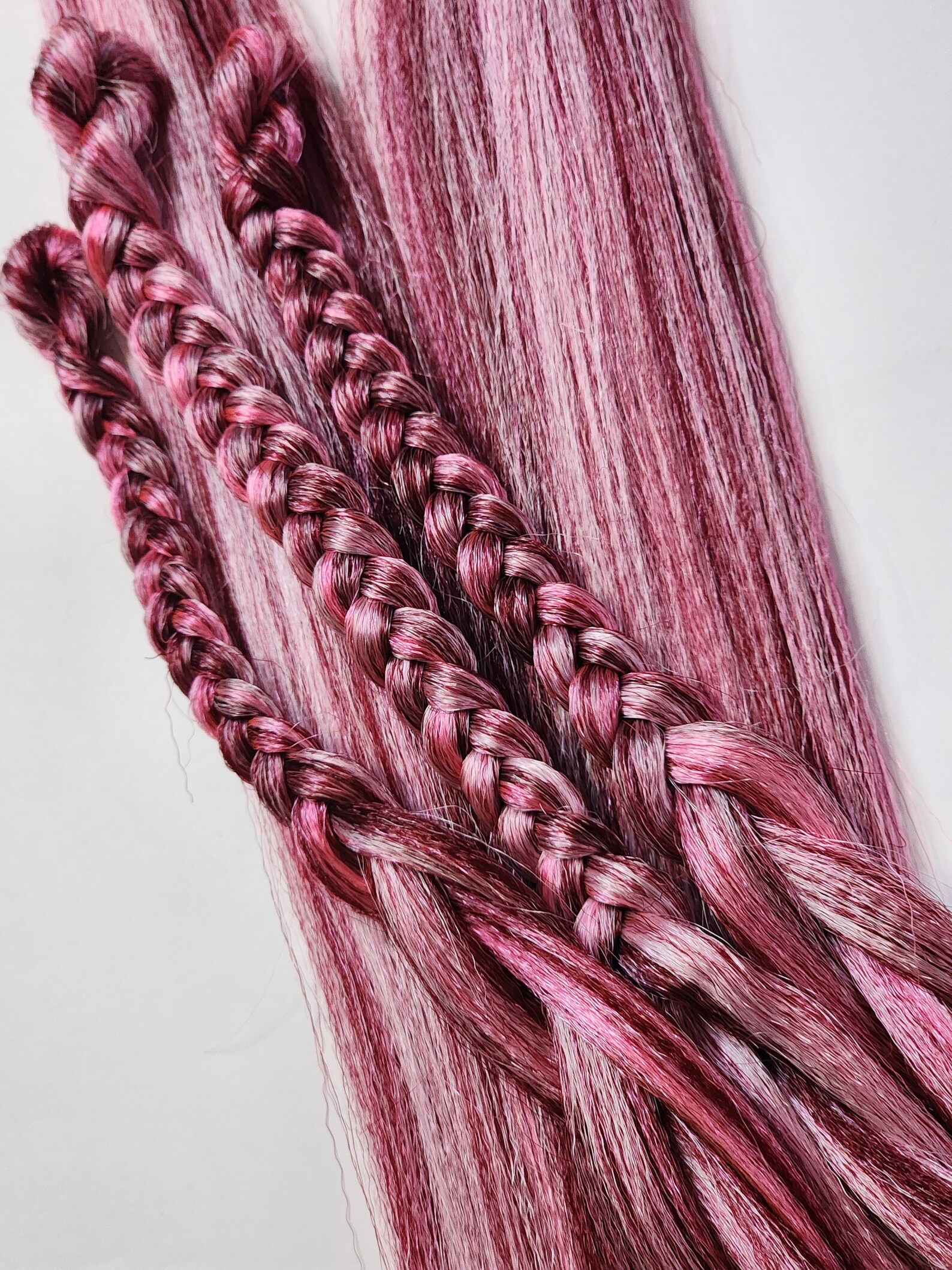 Blush Berry Pink Braiding Hair Custom Braiding Hair Custom Blend Hair ...