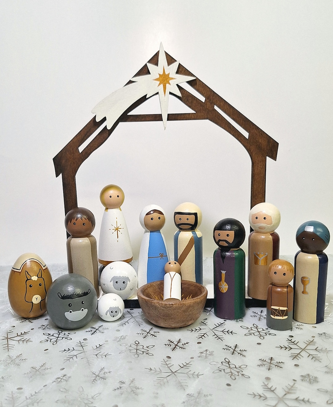 Nativity Peg Doll Set- *READ DESCRIPTION* - Etsy