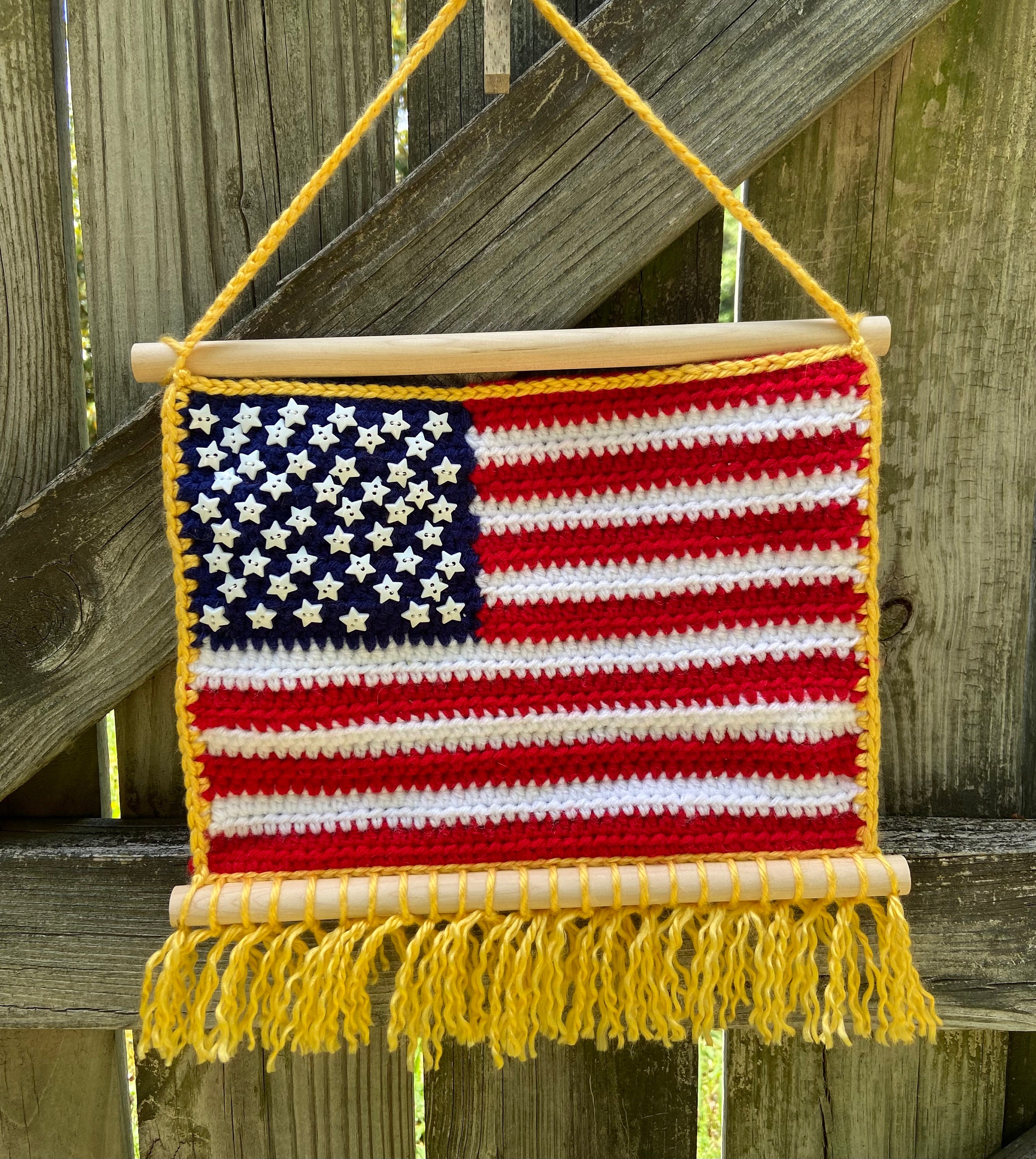 American Flag Crochet Pattern - Etsy