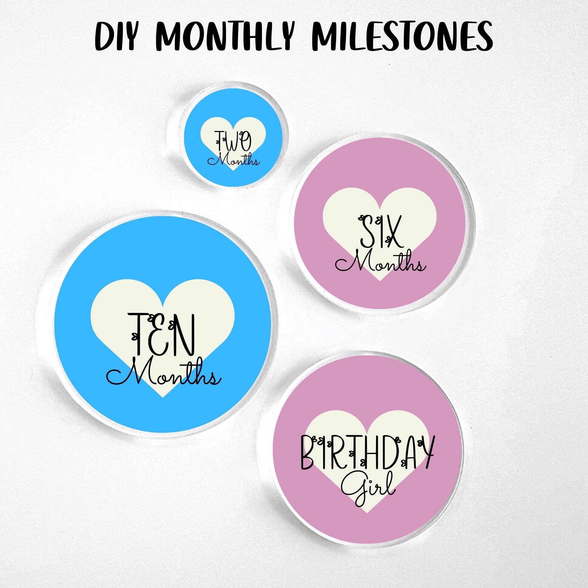 Baby Milestones Svg, Monthly Milestones PNG SVG, Newborn Monthly ...