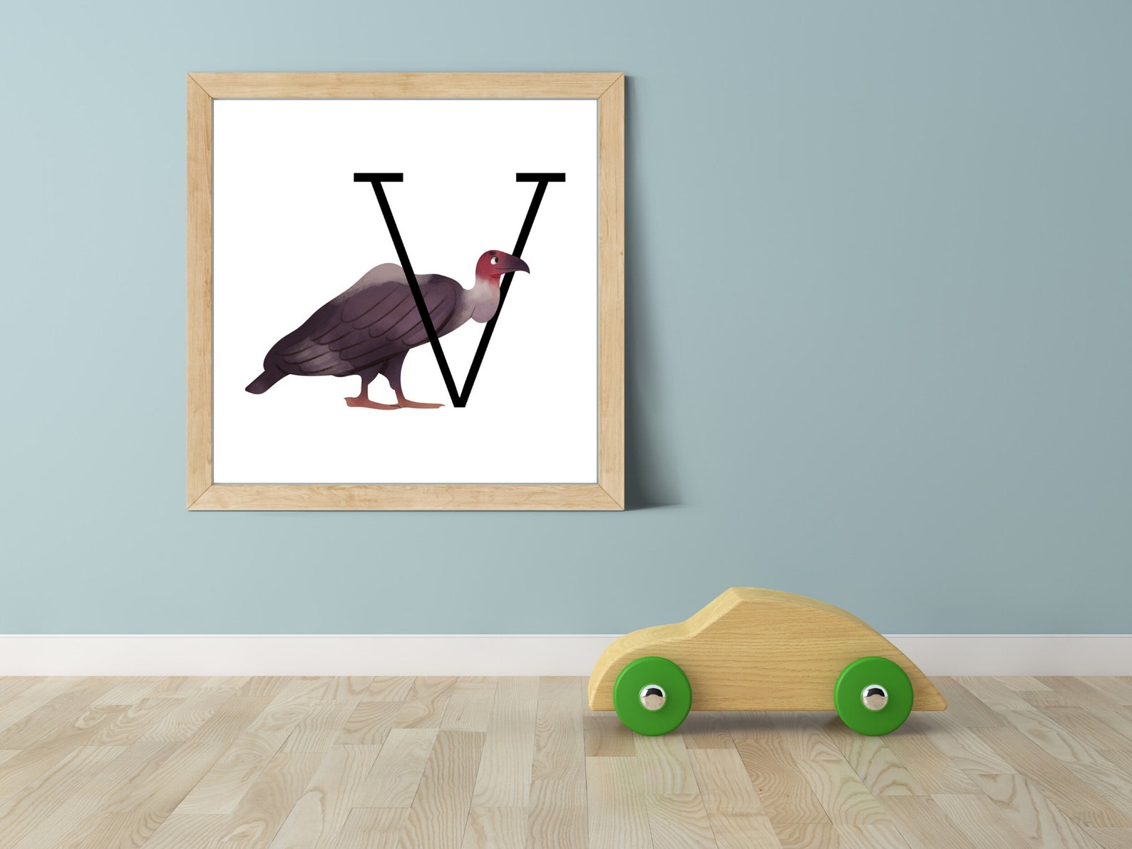 Animal Letter V Letter V Kids Print Printable Letter Animal | Etsy