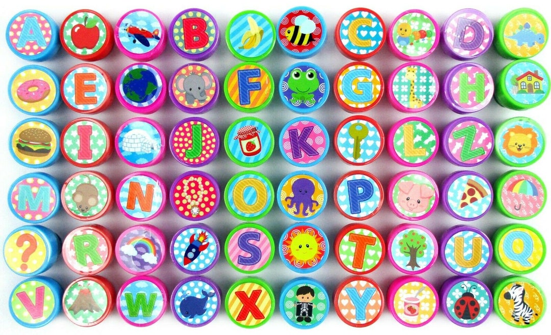 Assorted Alphabet Stampers, 60pcs Set - Etsy