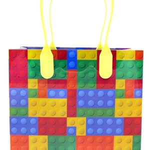 Building Brick Blocks Party Favor Treat Bags - Etsy