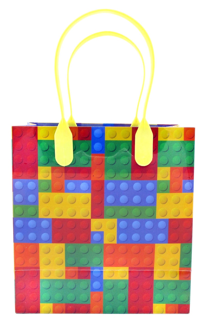 Building Brick Blocks Party Favor Treat Bags - Etsy