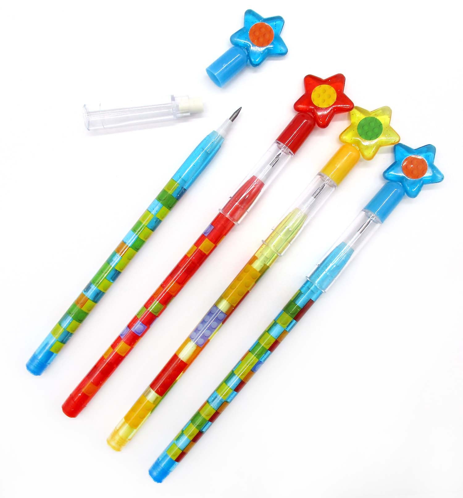 24 Pcs Building Blocks Brick Multi Point Pencils - Etsy