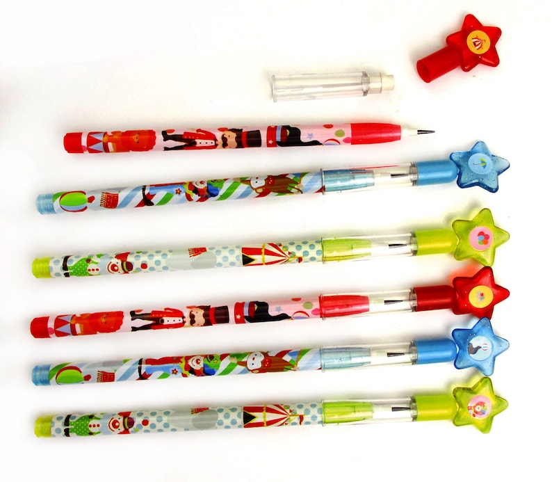 24 Pcs Circus and Carnival Multi Point Pencils - Etsy
