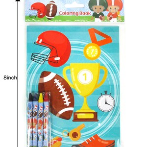 Football Party Coloring Books With Crayons Party Favors - Etsy