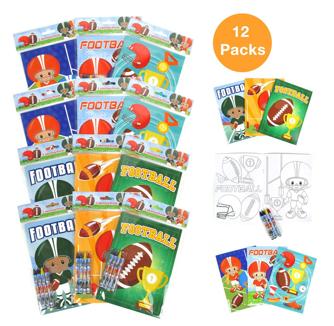 Football Coloring Books With Crayons Party Favors - Etsy