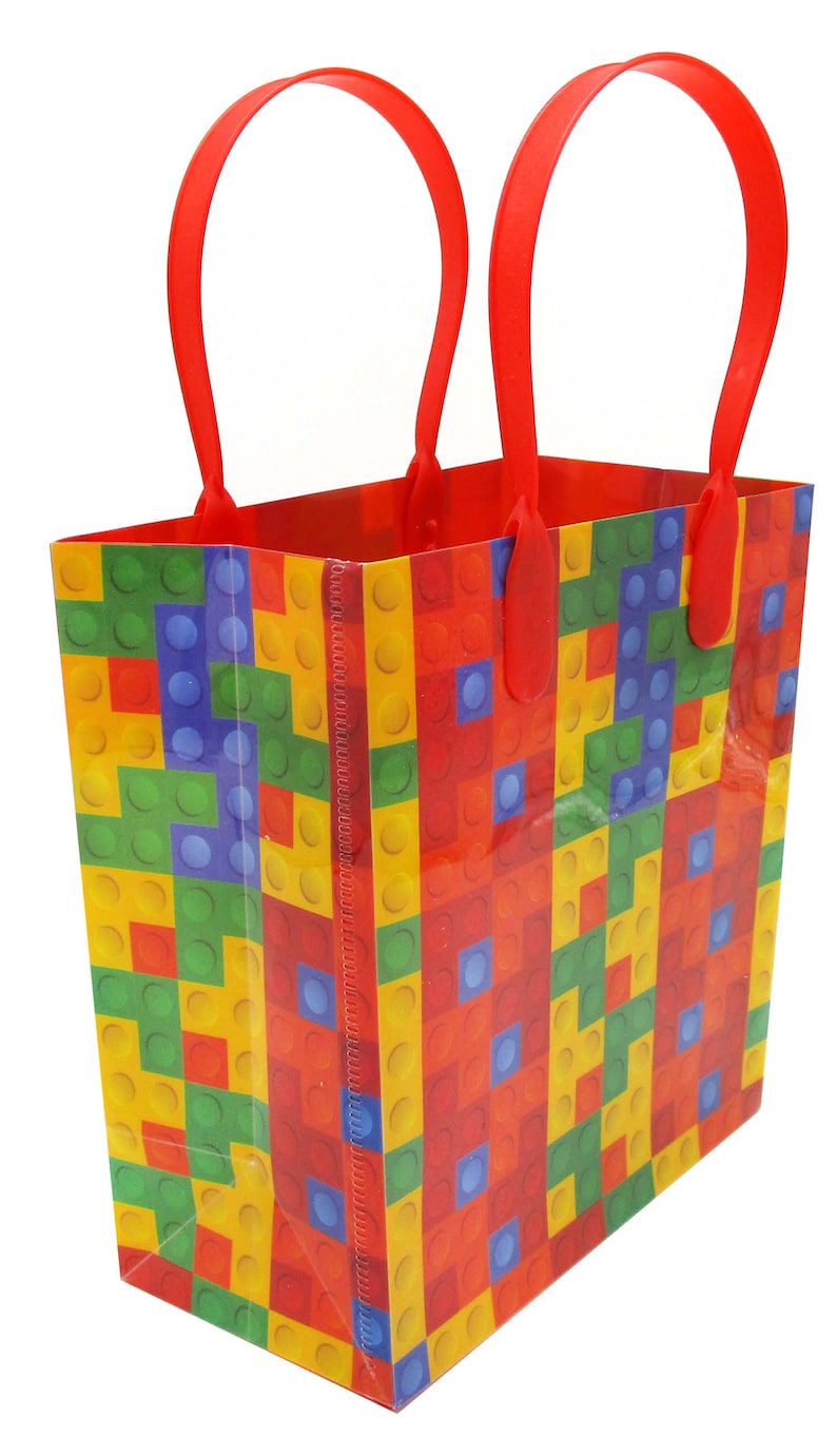 Building Brick Blocks Party Favor Treat Bags - Etsy