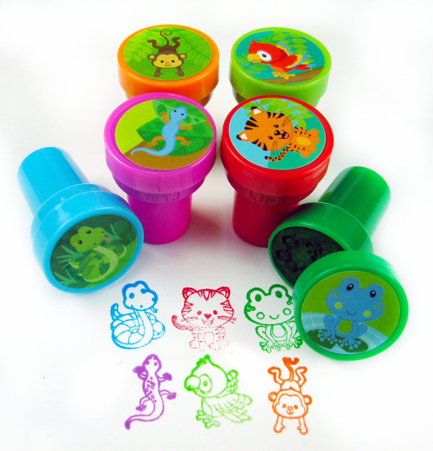 Rainforest Animal Self-inking Stampers - Gift, Scrapbooking ...