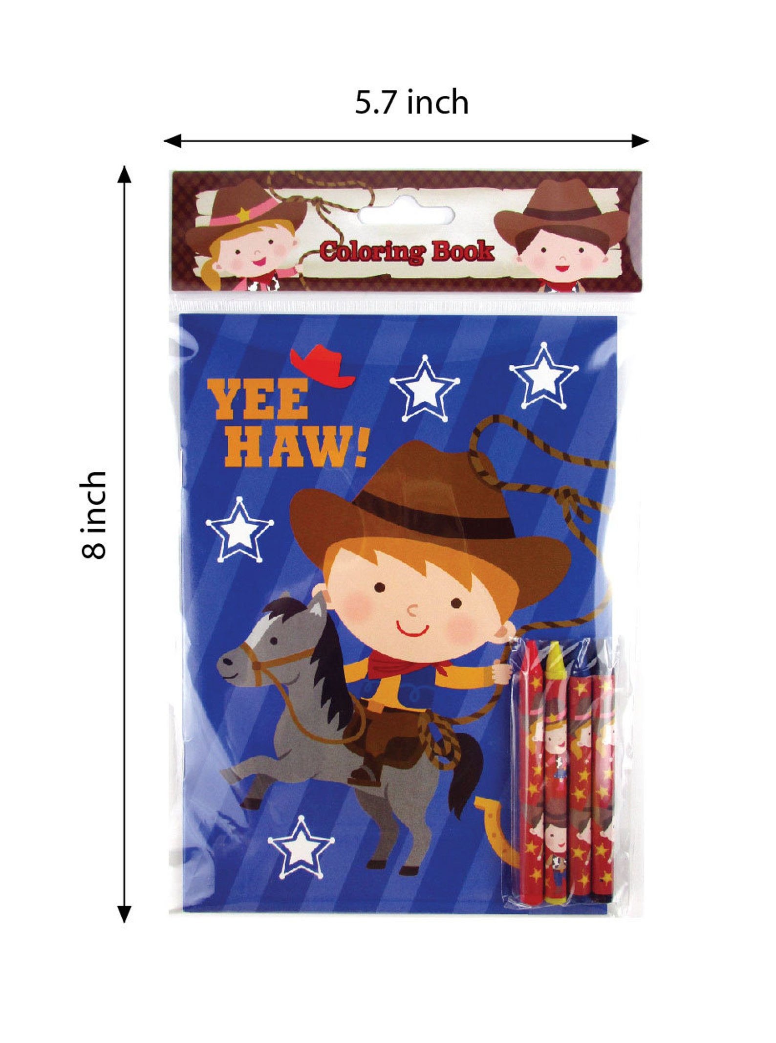 Western Cowboy Cowgirl Party Coloring Books With Crayons Party - Etsy