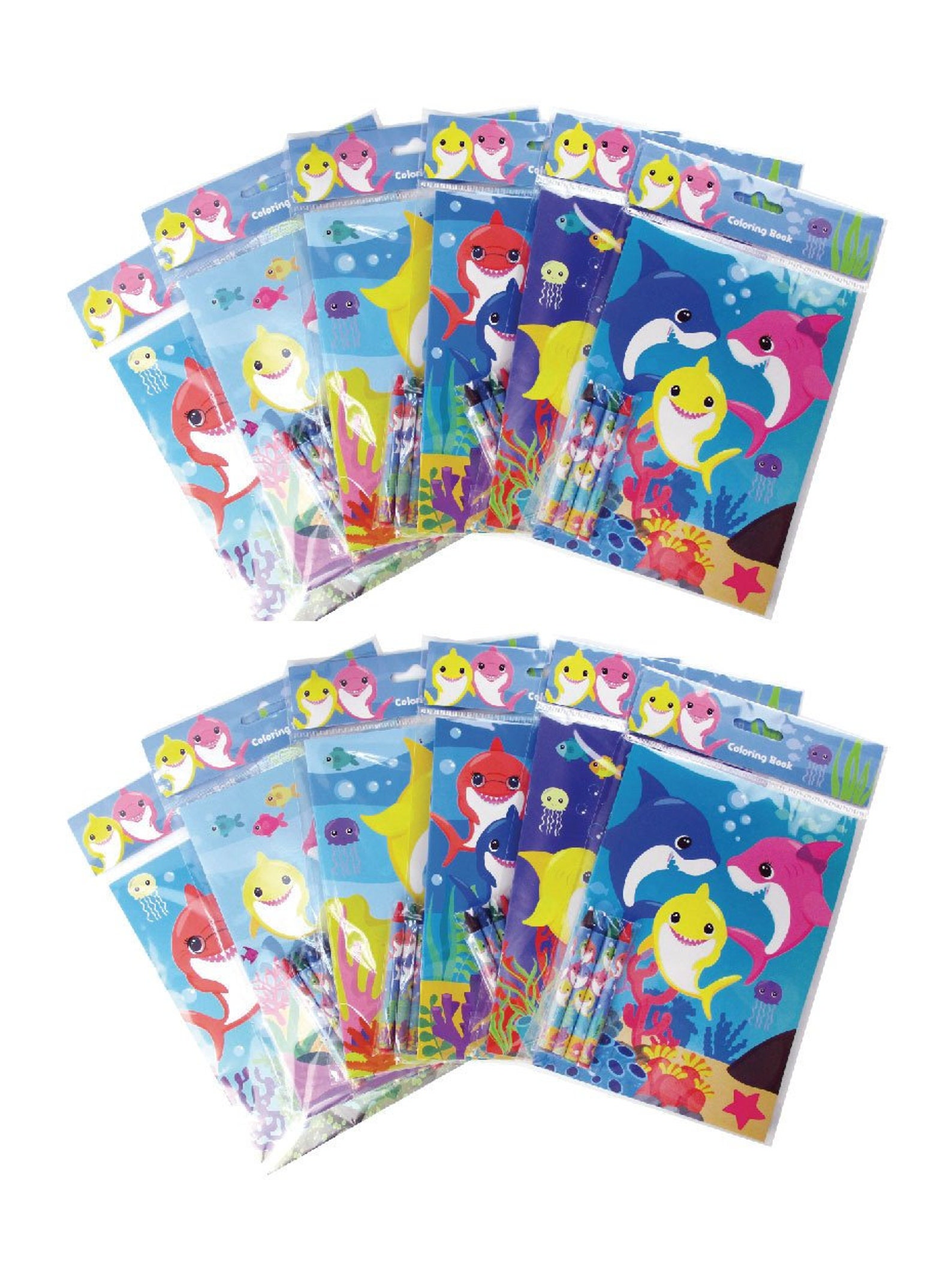 Shark Family Coloring Books With Crayons Party Favors - Etsy