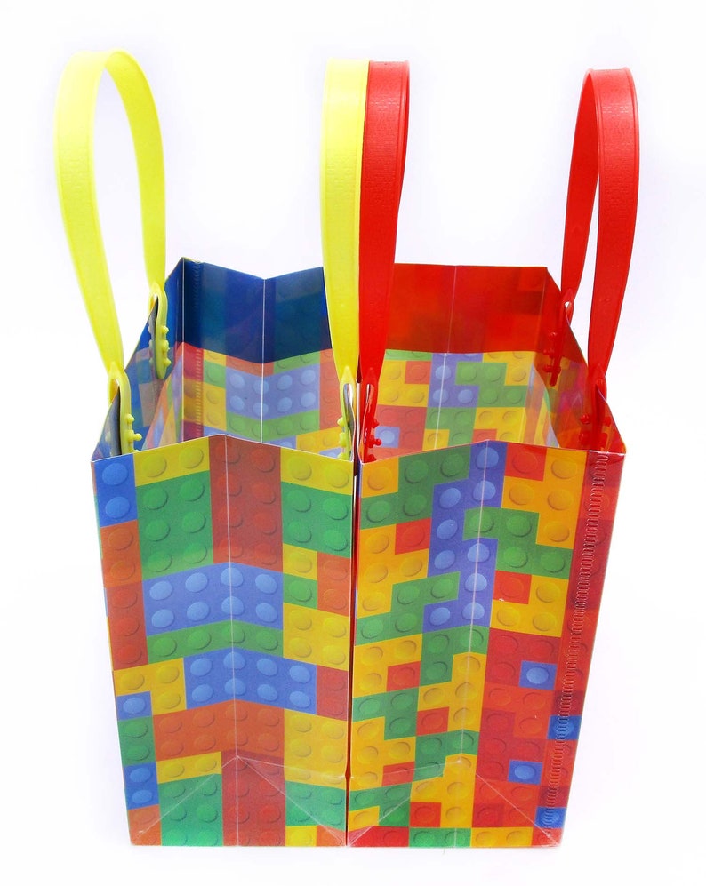 Building Brick Blocks Party Favor Treat Bags - Etsy