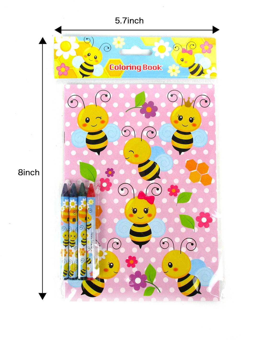 Honeybee Bumblebee Coloring Books With Crayons Party Favors | Etsy