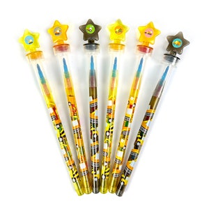 Construction Vehicles Stackable Crayon With Stamp Topper - Etsy