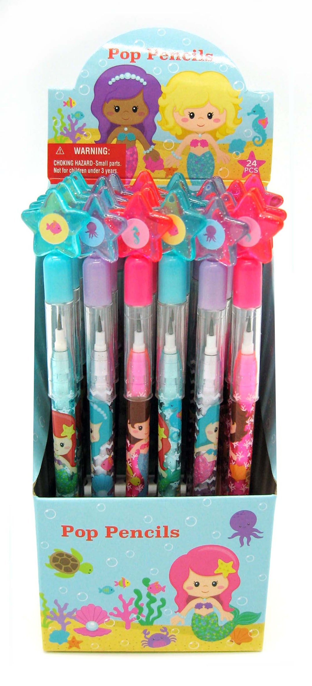 24 Pcs Mermaid Multi Point Pencils - Etsy