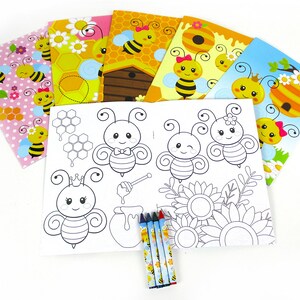 Honeybee Bumblebee Coloring Books With Crayons Party Favors - Etsy