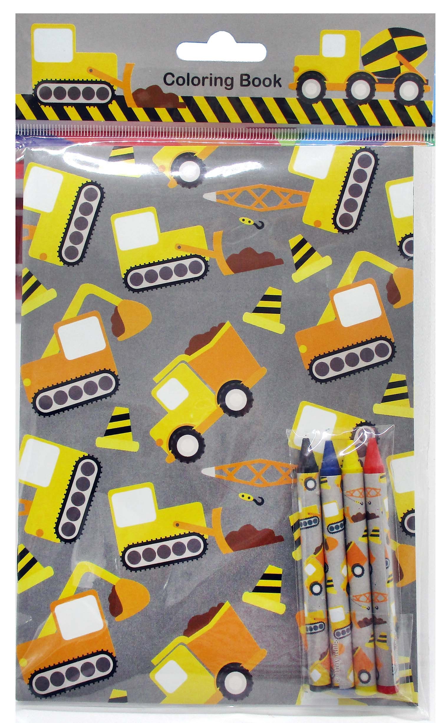 Construction Vehicles Coloring Books With Crayons Party Favors - Etsy
