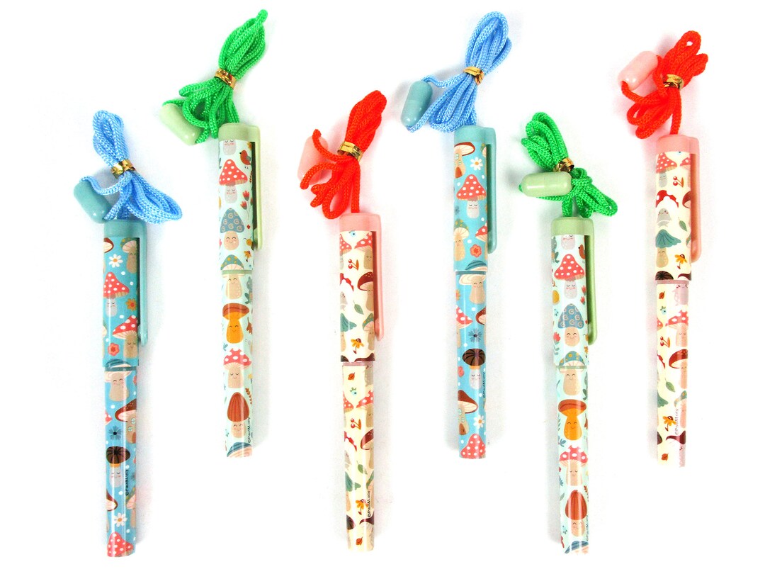 Cottagecore Mushroom Ballpoint Pens With Necklace - Etsy