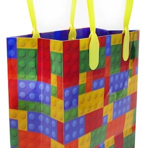 Building Brick Blocks Party Favor Treat Bags - Etsy