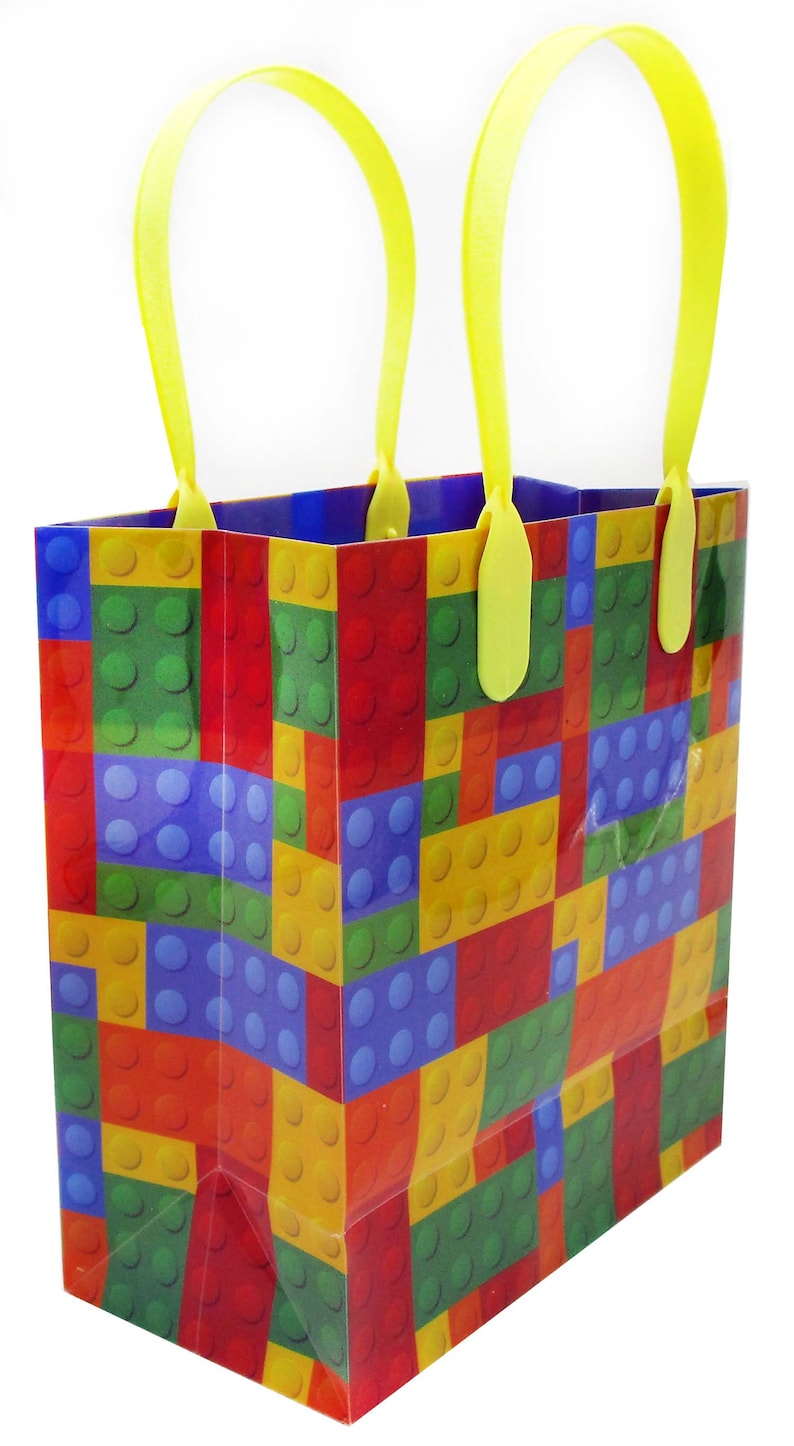 Building Brick Blocks Party Favor Treat Bags - Etsy