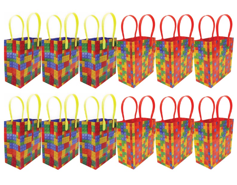 Building Brick Blocks Party Favor Treat Bags - Etsy