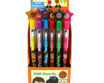 24 Pcs Building Blocks Brick Multi Point Pencils | Etsy