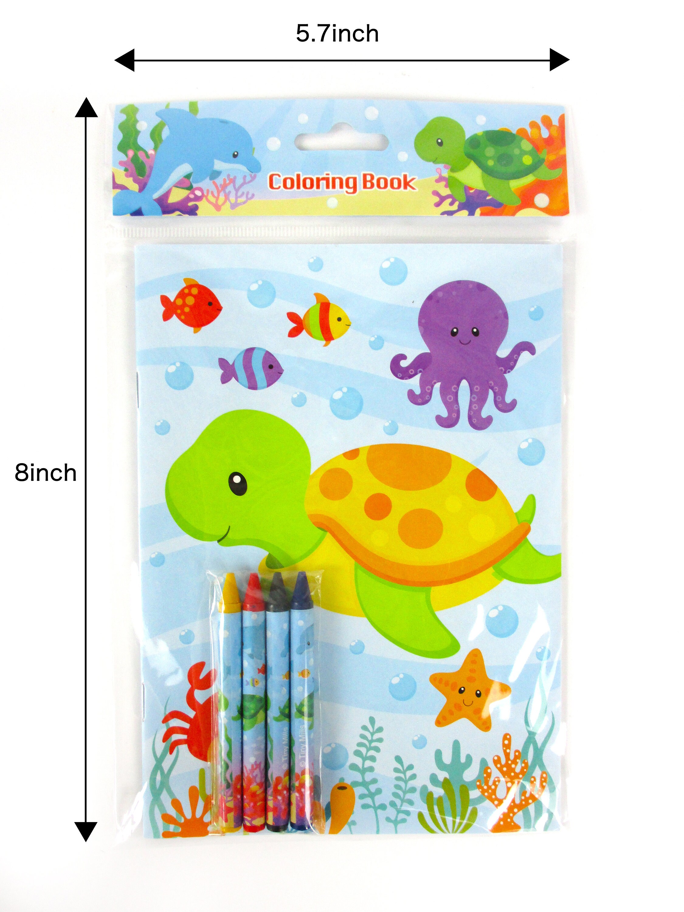 Ocean Turtle Sea Life Party Coloring Books With Crayons Party - Etsy