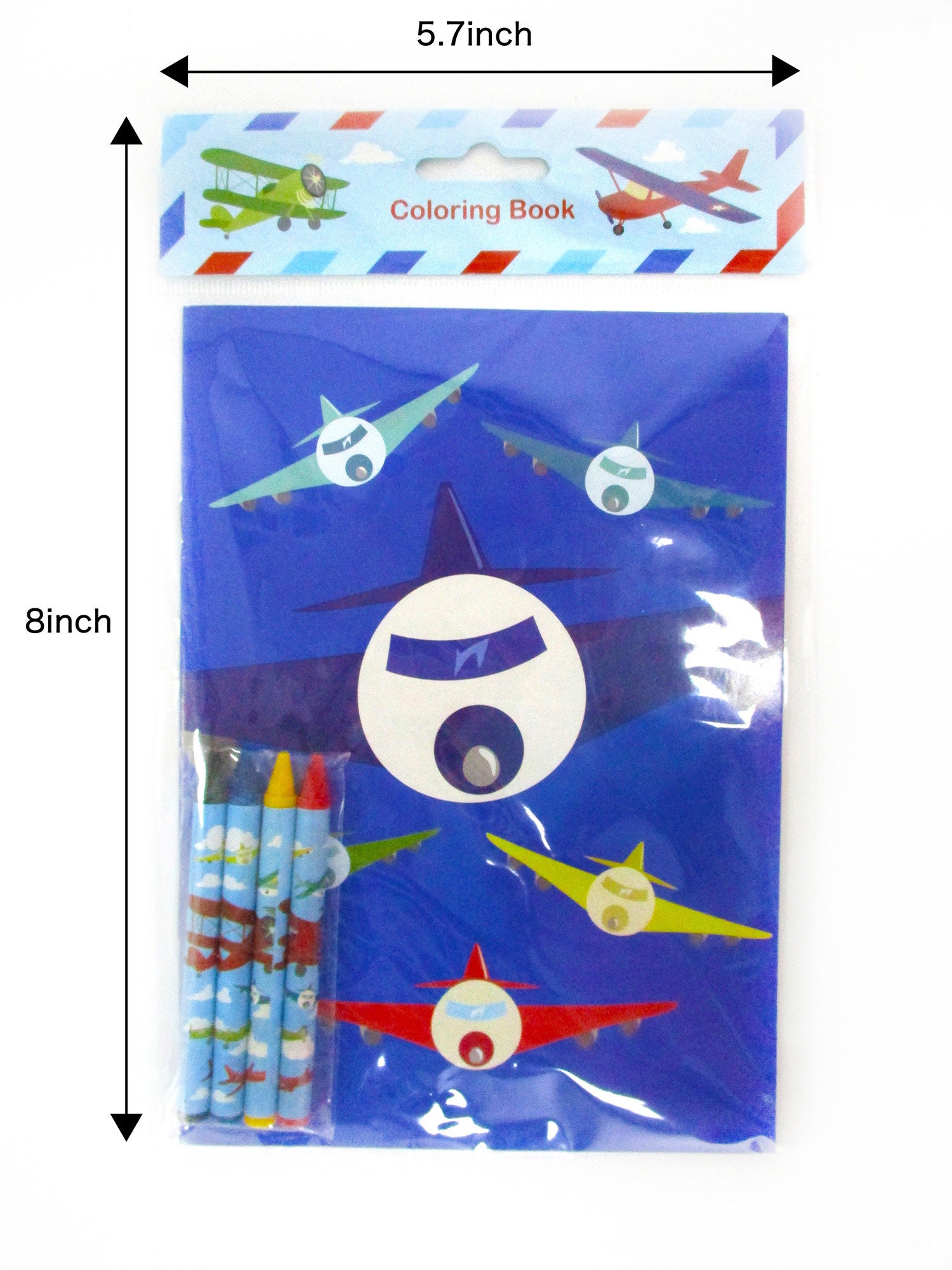 Airplane Coloring Books With Crayons Party Favors - Etsy