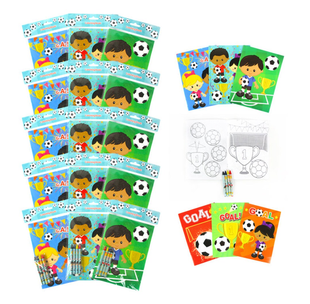 Soccer Party Coloring Books With Crayons Party Favors - Etsy