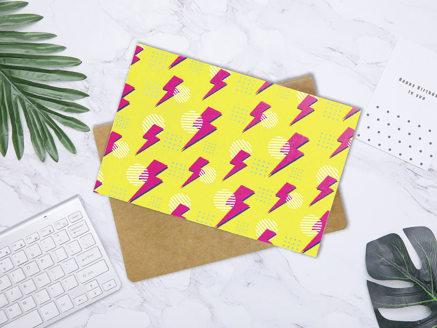 Retro 80s Rainbow Geometrical Designs All Occasion Assorted - Etsy