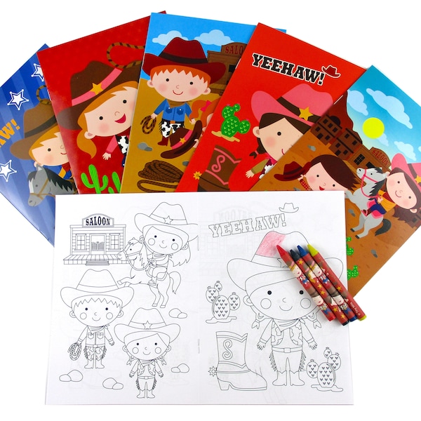 Rodeo Party Coloring Packs Crayons, Customizable Rodeo Birthday ...
