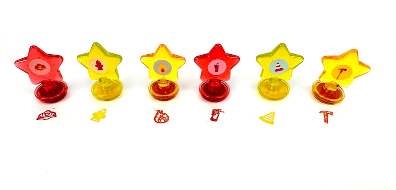 Fire Truck Stackable Crayon With Stamp Topper - Etsy