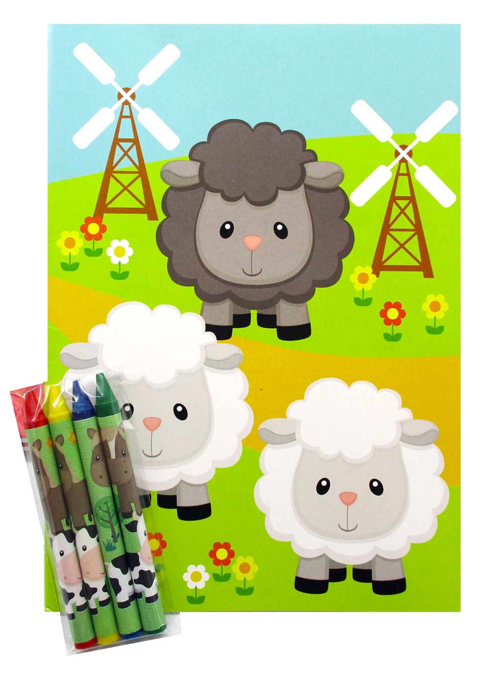 Barnyard Farm Animals Coloring Books With Crayons Party Favors - Etsy