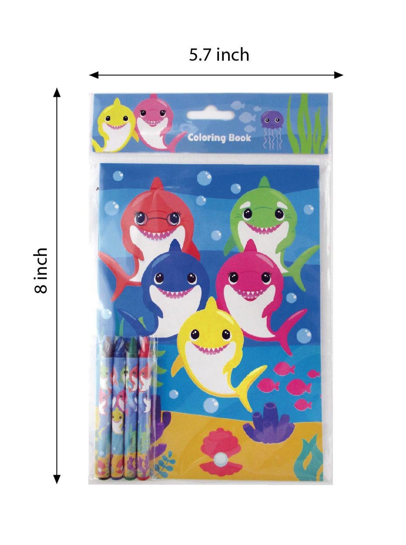 Shark Family Coloring Books With Crayons Party Favors - Etsy