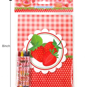 Strawberry Coloring Books With Crayons Party Favors - Etsy