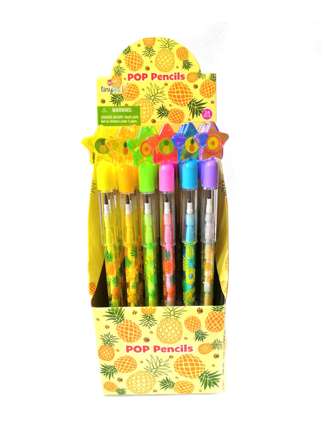 24 Pcs Pineapple Multi Point Pencils - Etsy