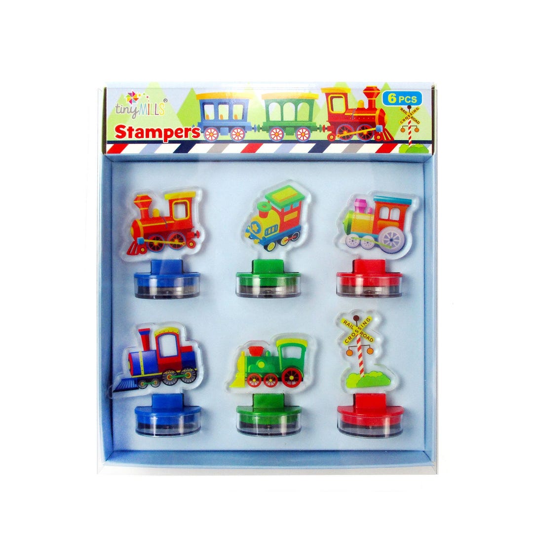 Train Acrylic Stampers Set of 6 | Transportation Craft Stamps for Kids ...
