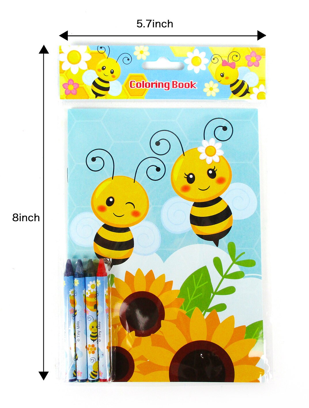 Honeybee Bumblebee Coloring Books With Crayons Party Favors | Etsy