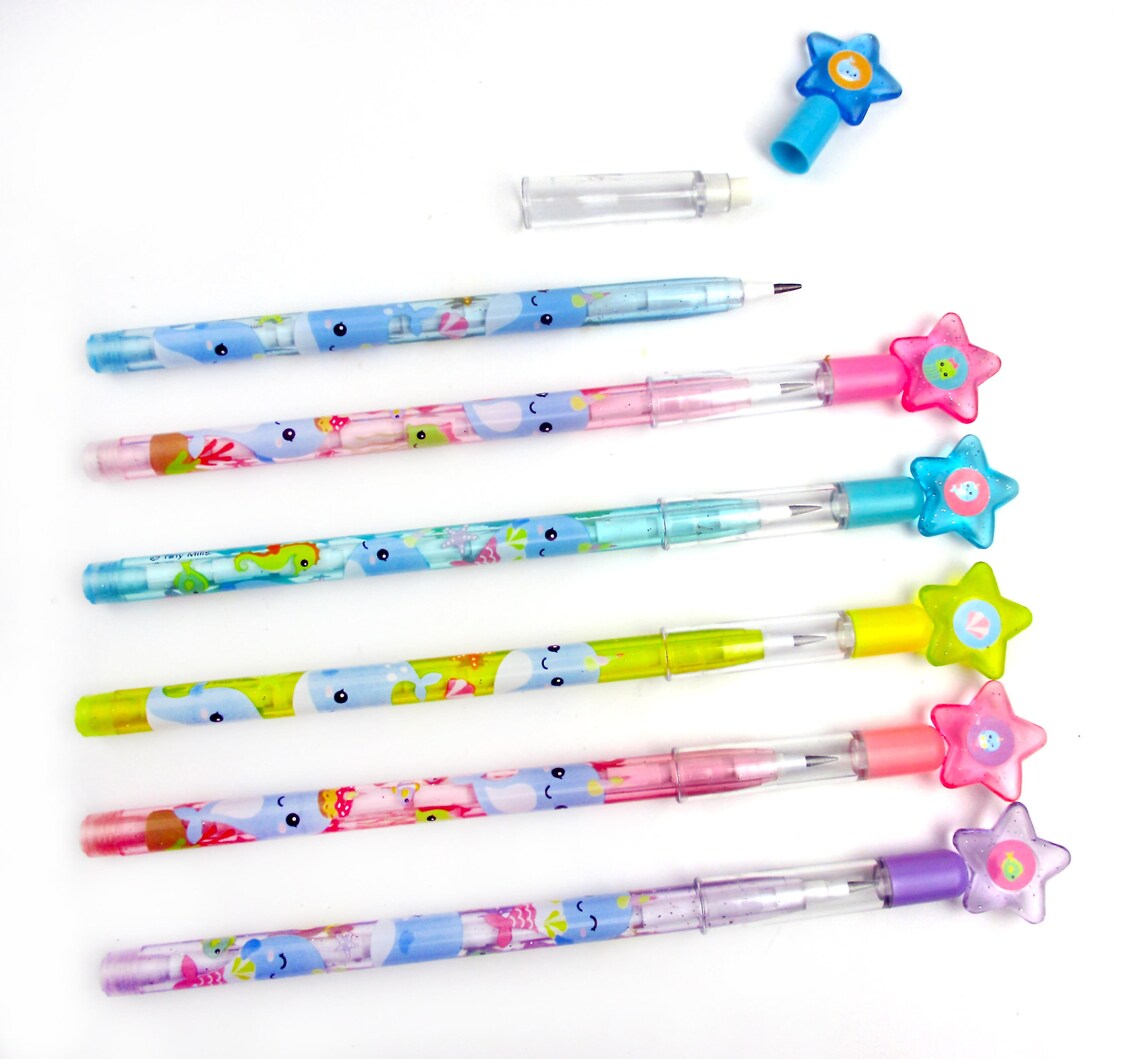 24 Pcs Narwhal Multi Point Pencils - Etsy