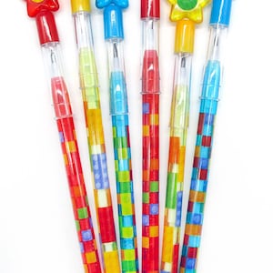 24 Pcs Building Blocks Brick Multi Point Pencils - Etsy
