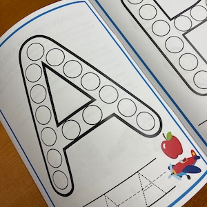 Alphabet Activity Book, Learn the Abcs - Etsy