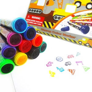 Construction Vehicles Stamp Marker Set, Set of 10 - Etsy