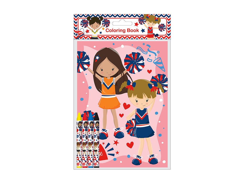 Cheerleading Coloring Books With Crayons Party Favors - Etsy