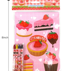 Strawberry Coloring Books With Crayons Party Favors - Etsy