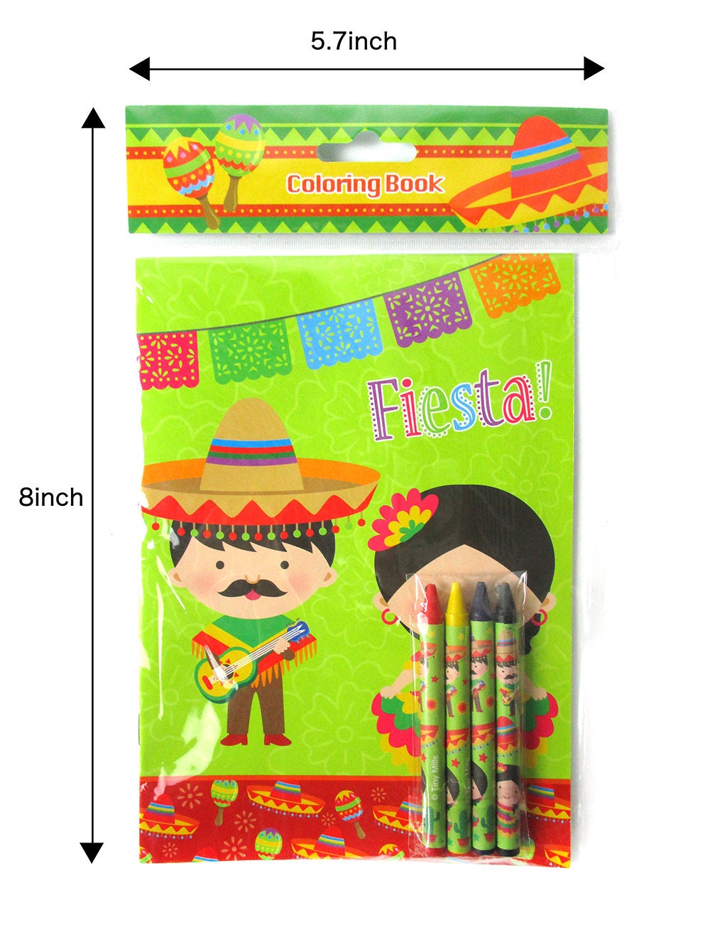 Pinata and Fiesta Coloring Books With Crayons Party Favors - Etsy