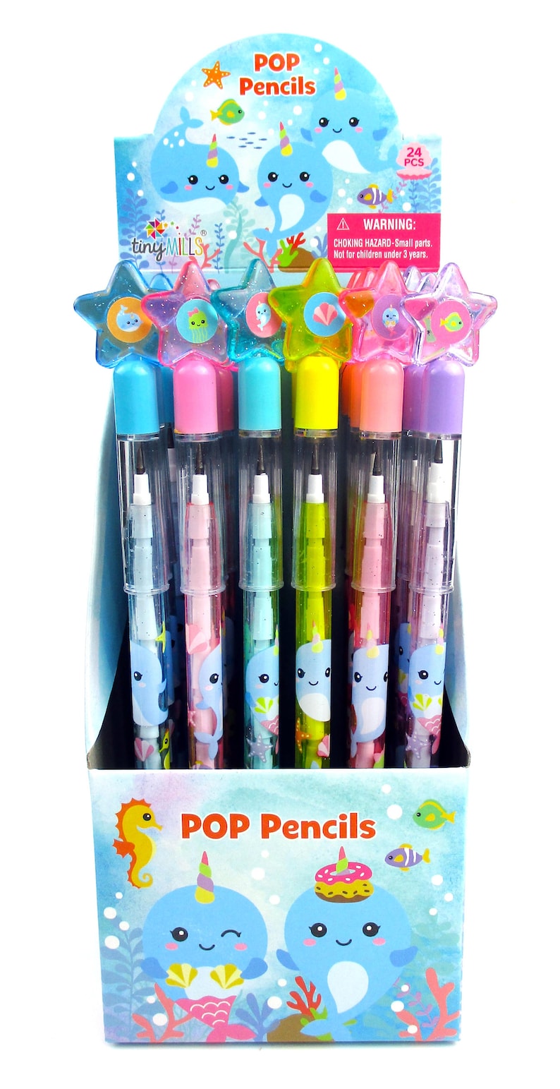 24 Pcs Narwhal Multi Point Pencils - Etsy