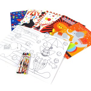 Circus and Carnival Coloring Books With Crayons Party Favors - Etsy