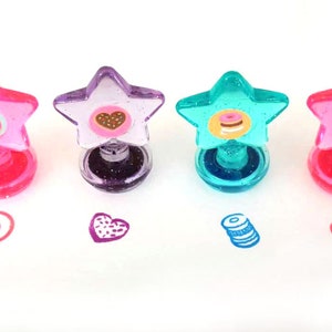 24 Pcs Donut Stackable Crayon With Stamp Topper - Etsy