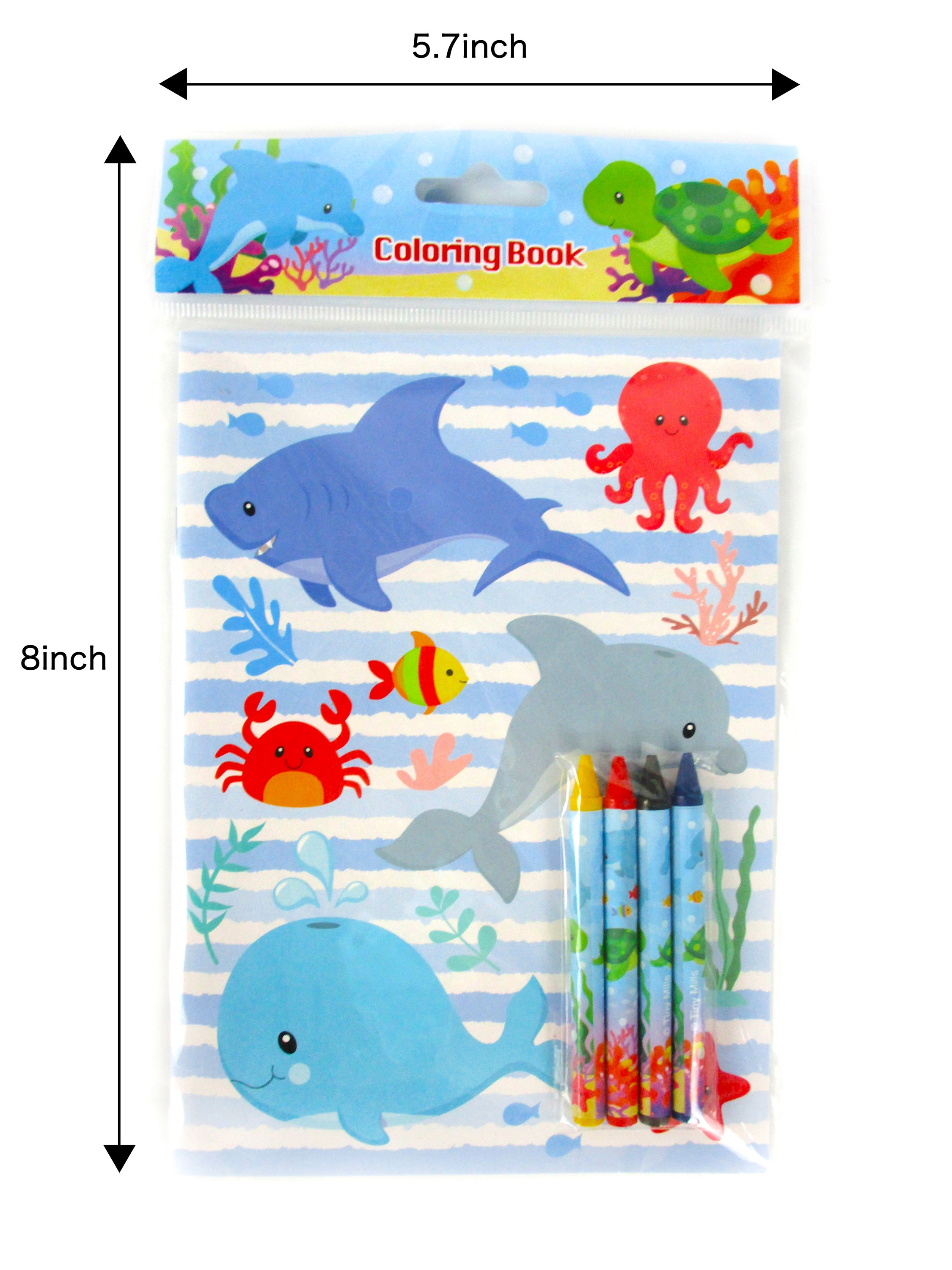 Ocean Turtle Sea Life Party Coloring Books With Crayons Party | Etsy